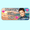 Never Gib Up – bejeweled stickers